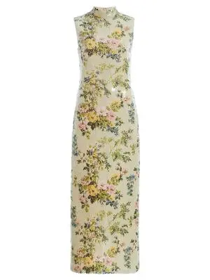 Brandon Maxwell Sequined Midi Dress - Floral