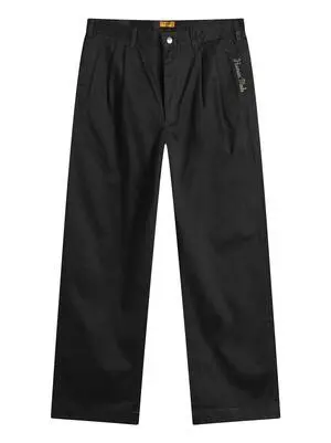 HUMAN MADE Double Pleated Wide Chino Pants - Black