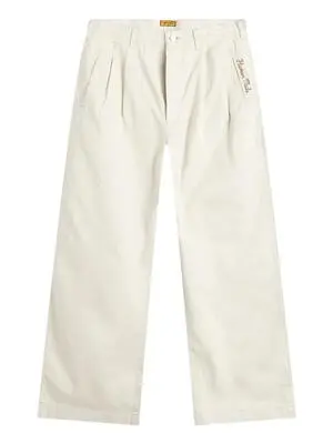 HUMAN MADE Double Pleated Wide Chino Pants - White