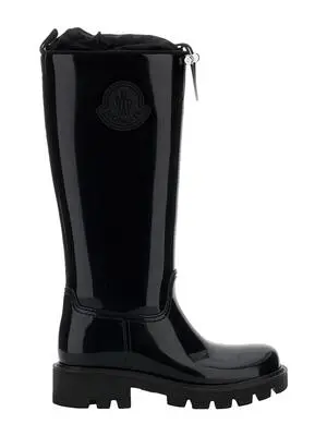 Moncler High Kickstream Rain Boots - Black