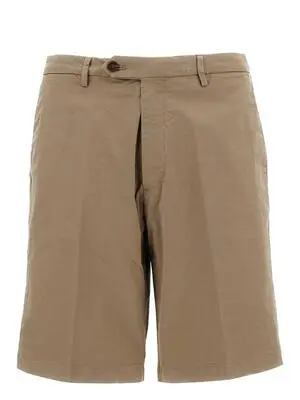 BRIGLIA 1949 Cotton Bermuda Shorts - Brown