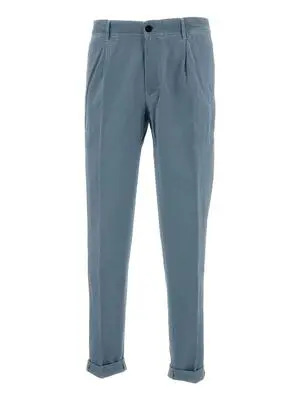 Incotex Tapered Cotton-linen Trousers - Sky Blue