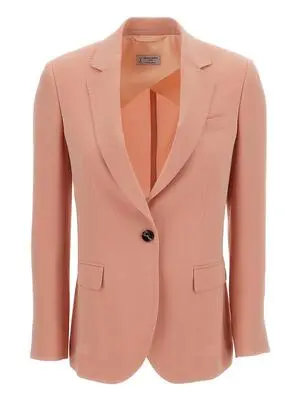 Alberto Biani Single-breasted Cady Jacket - Rose