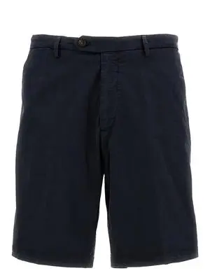 BRIGLIA 1949 Knee-length Cotton Bermuda Shorts - Blue