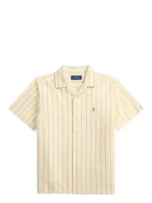 Ralph Lauren Striped Cotton Oxford Camp Shirt - Yellow Blue Multi