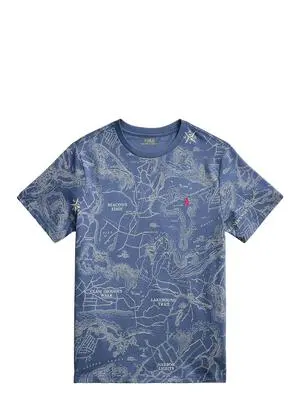 Ralph Lauren Map-print Cotton Jersey Tee - Explorers Blueprint