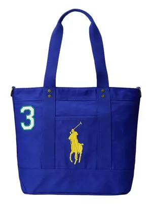 Ralph Lauren Big Pony Cotton Canvas Large Tote - New Sapphire