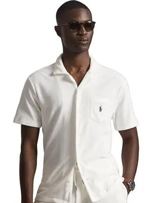 Ralph Lauren Custom Slim Fit Terry Camp Shirt - White