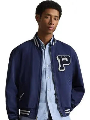 Ralph Lauren Embroidered Canvas Track Jacket - Newport Navy