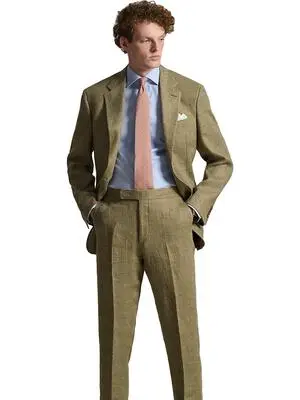 Ralph Lauren Polo Tailored Fit Linen Suit - Rustic Sage Multi