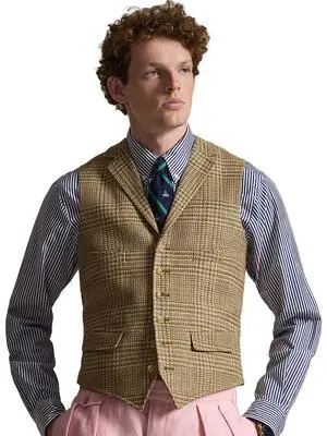 Ralph Lauren Summer Tweed Vest - Tan/brown