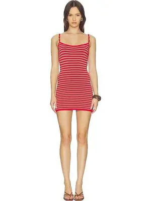 TIGER MIST Reverie Knit Beaded Mini Dress - Red