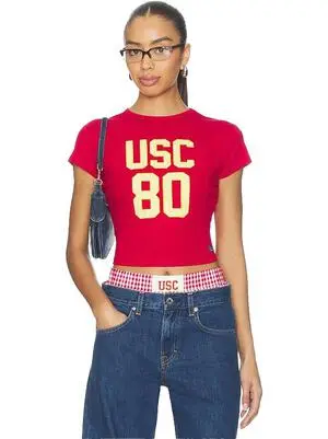 HYPE AND VICE University Of Southern California Baby Tee - Red