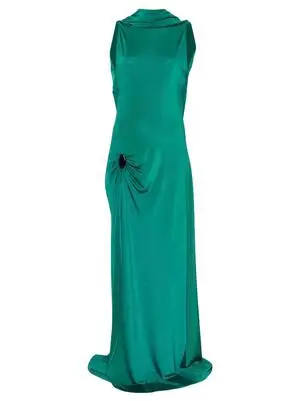Raquel Diniz Cowl Detail Dress - Green