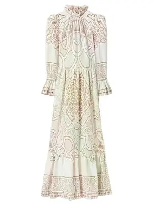 LA DOUBLEJ Ruffled Visconti Maxi Dress