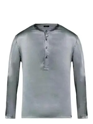 TOM FORD Long-sleeve Pajama Top - Grey