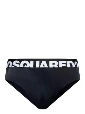 Dsquared2 Logo Waistband Swimming Trunks - Black