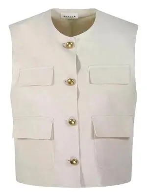 P.a.r.o.s.h Button-fastening Flap-pocket Gilet - Neutrals