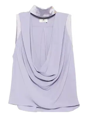 Elisabetta Franchi Cowl Neck Blouse - Purple