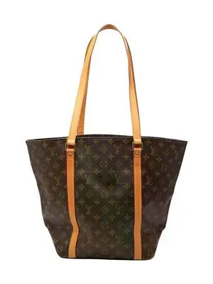 LOUIS VUITTON 2002 Monogram Sac Shopping Tote Bag - Brown