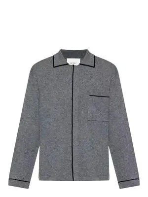 LISA YANG Joshua Piped-trim Cardigan - Grey