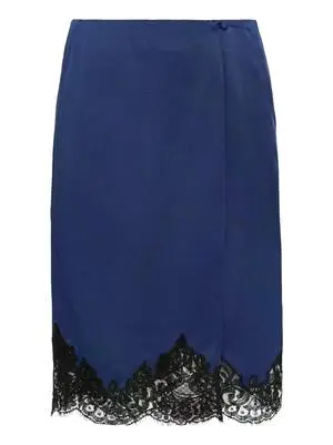 Stella McCartney Iconic Lace Midi Skirt - Blue