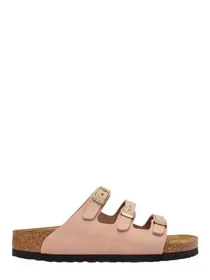 BIRKENSTOCK Florida Leather Sandals - Pink