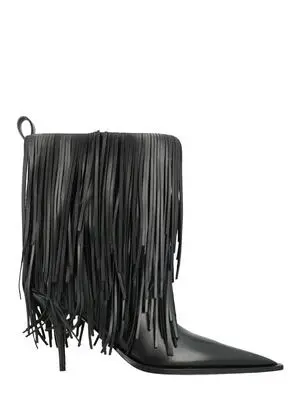 Balenciaga Fringed-embellishment Boots - Black