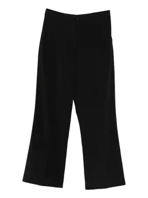 Patrizia Pepe Crepe Cropped Trousers - Black
