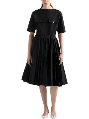 PRADA Gabardine Fit And Flare Dress