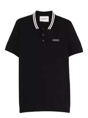 ICEBERG Striped-collar Polo Shirt