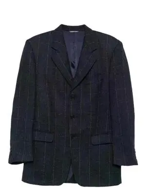 Alexander McQueen Checked Blazer - Blue