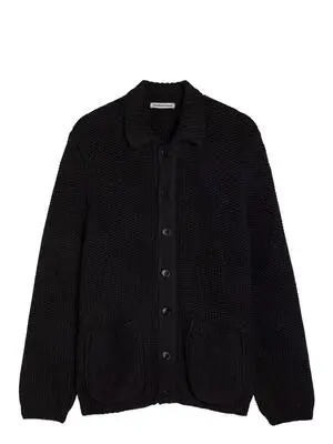 You Must Create Patch-pocket Knitted Cardigan - Black
