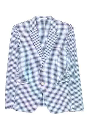 Comme Des Garçons Checked Blazer - Blue