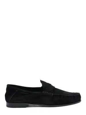 TOM FORD Braided-strap Suede Loafers - Black