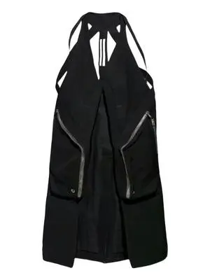 Rick Owens Temple Zip-up Vest - Black