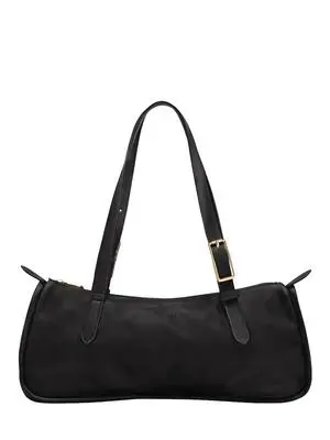 Longchamp Buckle-strap Shoulder Bag - Black