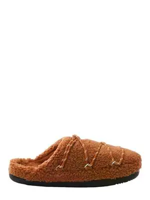 Moon Boot Teddy Slip-on Slippers - Brown