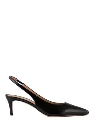 FESTA MILANO Pointed Toe Slingback Sandals - Black