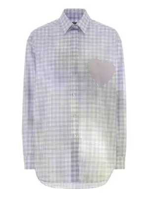 Moschino Gingham-pattern Shirt - Purple