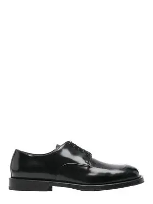 Moschino Leather Derby Shoes - Black