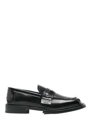 Moschino Penny Leather Loafers - Black
