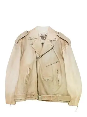GOLDEN GOOSE Buffalo Leather Jacket - Neutrals