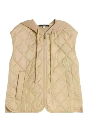 Max Mara Quilted Hooded Gilet - Neutrals