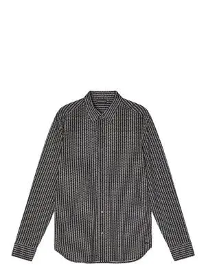 Emporio Armani Patterned Shirt - Black