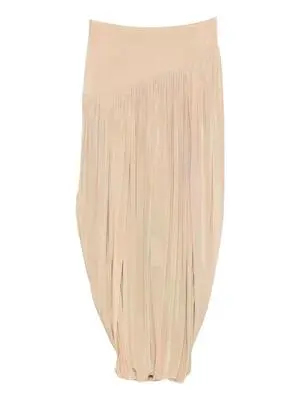 FERRAGAMO Draped Curved Maxi Skirt - Neutrals