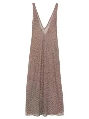 Missoni A-line V-neck Maxi Dress - Pink