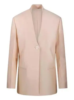 SANDBEIGE Button Single-breasted Blazer - Pink