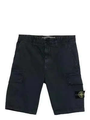 Stone Island Logo-detail Cargo Shorts - Blue