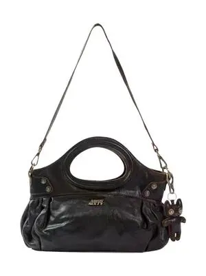 Miss Sixty Distressed Leather Tote Bag - Black